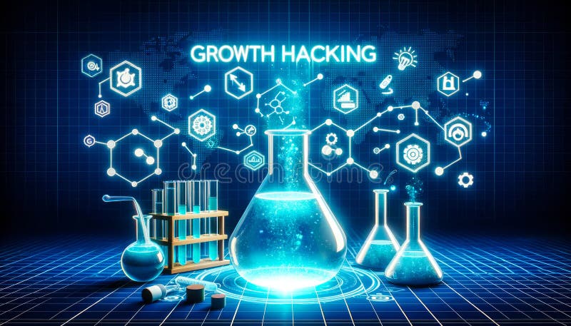 Lab of Digital Experiments Growth Hacking Potion Overflowing Beaker ...