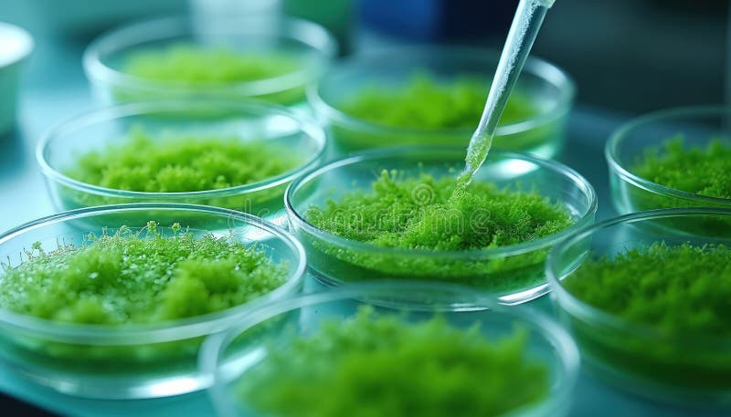 Microalgae Under Microscopic View, Green Algae, Cyanobacteria ...