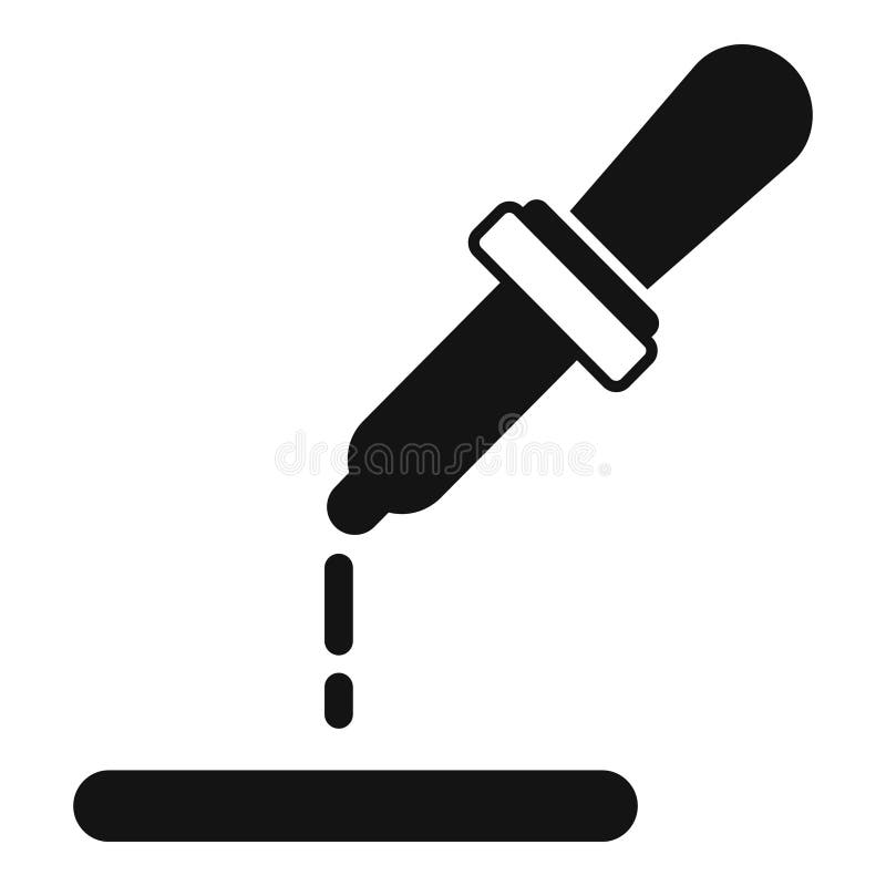 Lab Experiment Dropper Icon Simple Vector. Genetic Study Stock ...