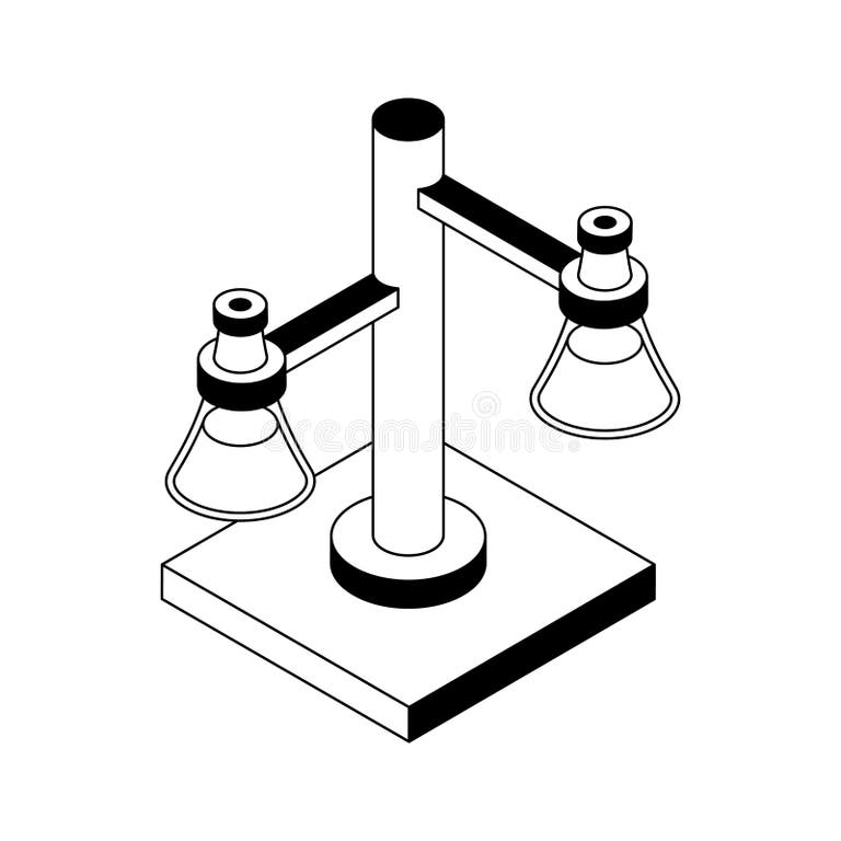 Lab Experiment Retort Stand Icon Designed in Isometric Style Stock ...