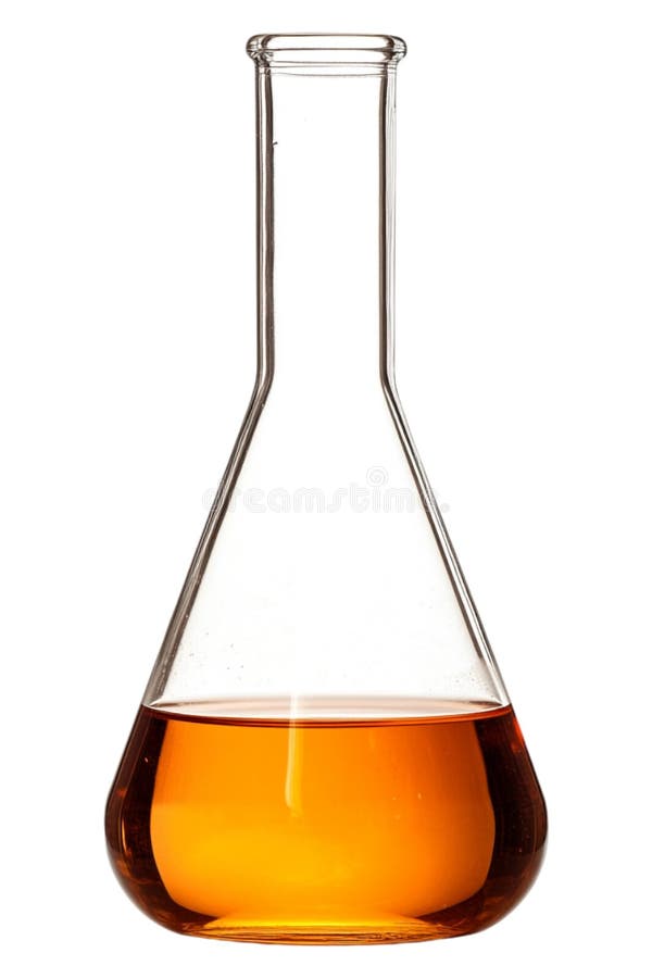 Lab Flask Against Transparent Background for Scientific Presentations ...