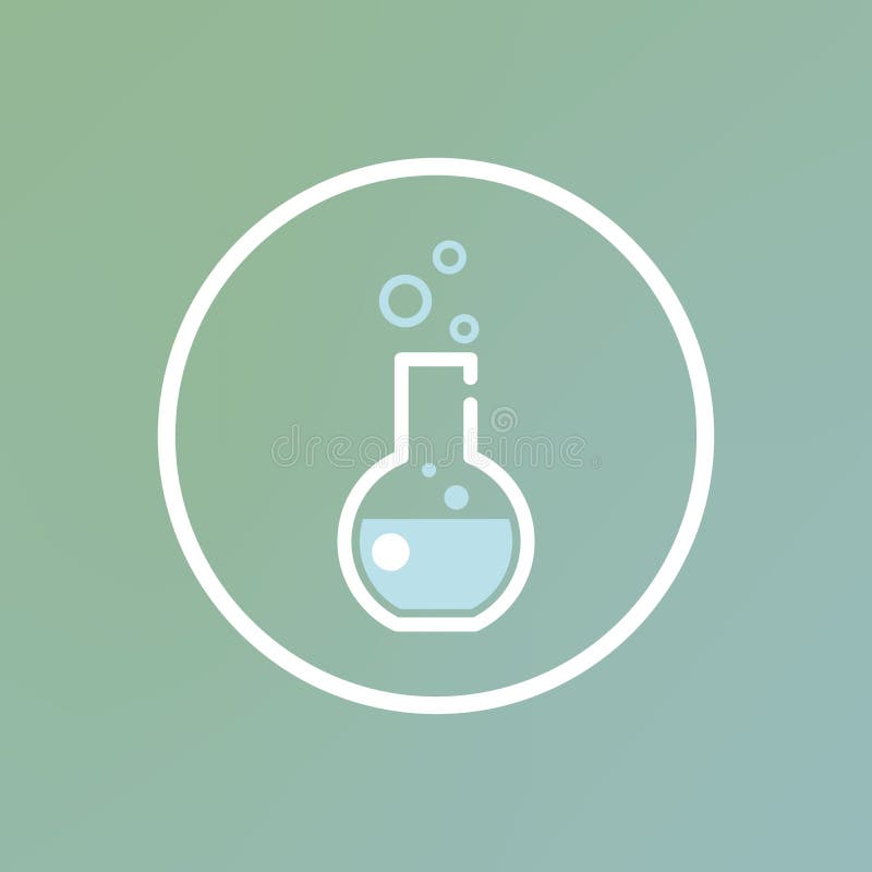 Lab Flask Icon . Laboratory Glassware or Beaker Equipment Isolated on ...