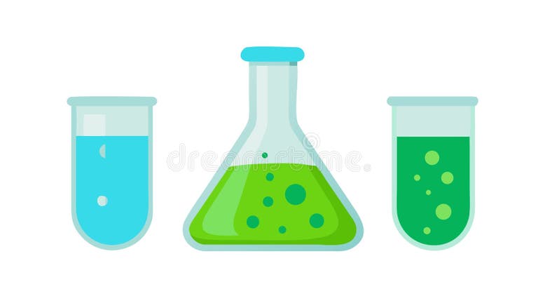 Lab Flask Test Tubes, Chemical Experiment Vector Design Generative AI ...