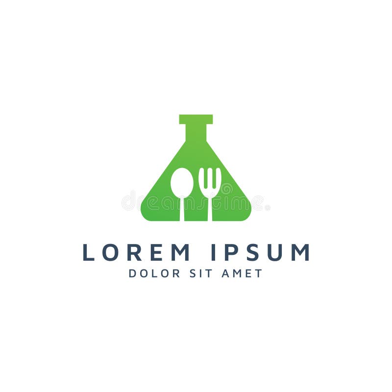 Lab and Food Negative Space Logo Design Stock Vector - Illustration of ...