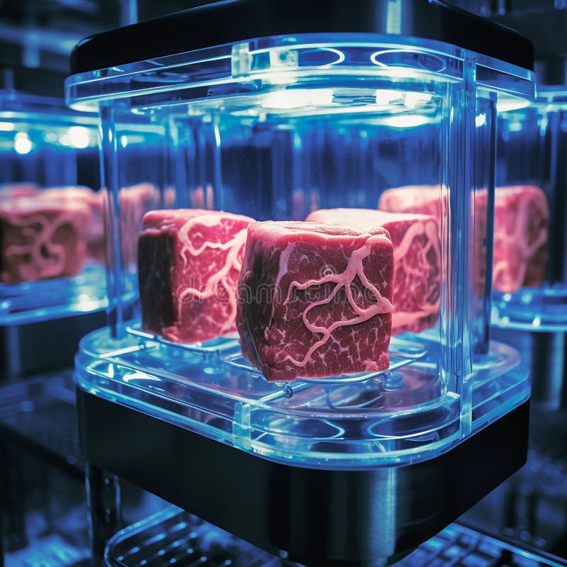 Lab-grown Artificial Protein Meat, Cell-based Synthetic Meat Stock ...
