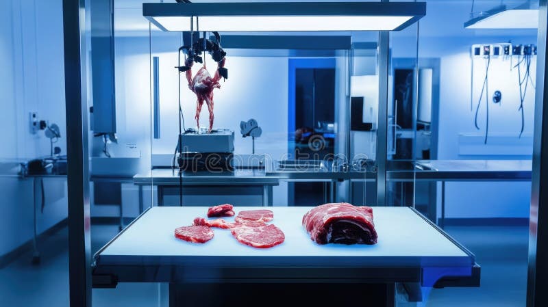 Lab-grown Meat Processing in High-tech Laboratory Setting with Robotic ...