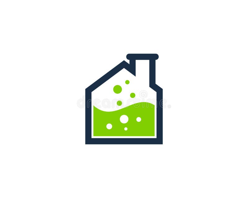 House Home Science Lab Icon Logo Design Element Stock Illustrations ...