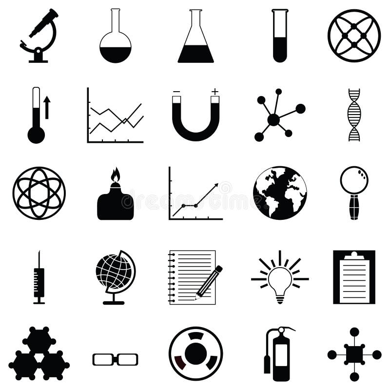 Lab icon set stock vector. Illustration of test, scientific - 107349574