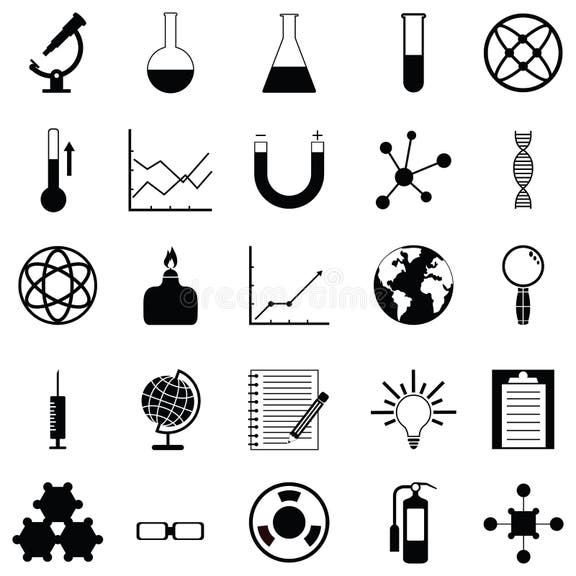 Lab icon set stock vector. Illustration of test, scientific - 107349574