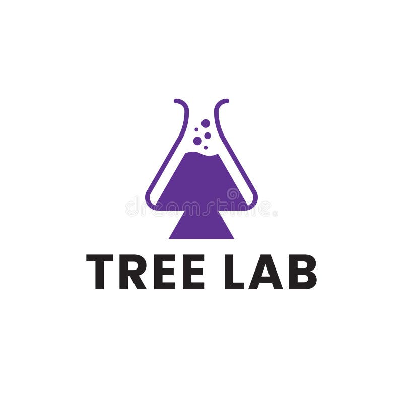Lab Icon with Tree Icon Logo Design Stock Illustration - Illustration ...