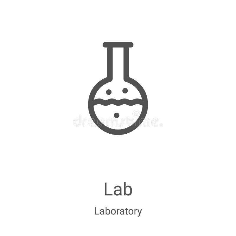 Lab Icon Vector from Laboratory Collection. Thin Line Lab Outline Icon ...