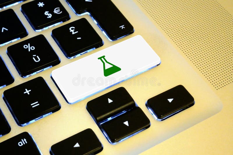 Lab computer key stock image. Image of medical, technology - 302982399