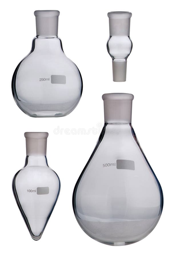 Lab. Laboratory Glassware Set On A Background Stock Image - Image of ...