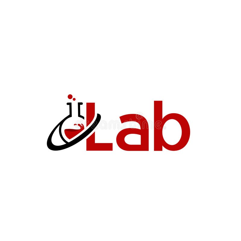 Typographic "Laboratory" Vector Logo. Stock Vector - Illustration of ...