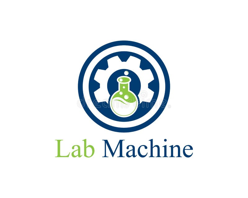 Lab Machine Icon Logo Vector Template Stock Vector - Illustration of ...