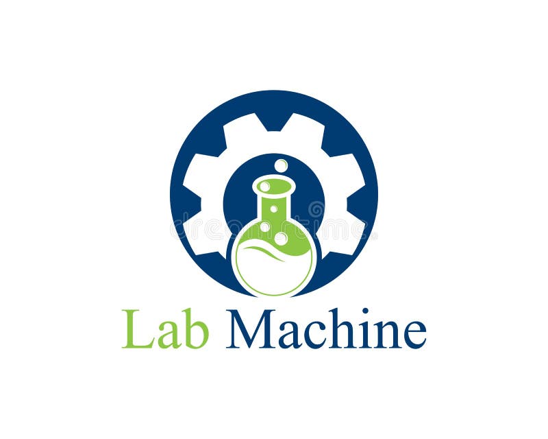 Lab Machine Icon Logo Vector Template Stock Vector - Illustration of ...