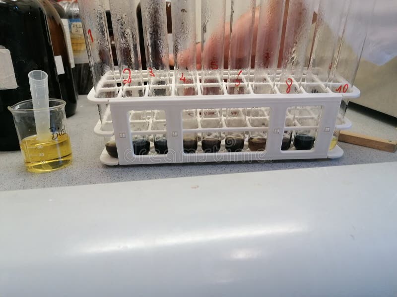 Lab material with samples stock image. Image of material - 249629309