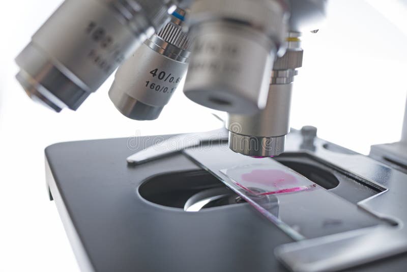 Lab Microscope in the Detail Stock Photo - Image of medic, microscope ...