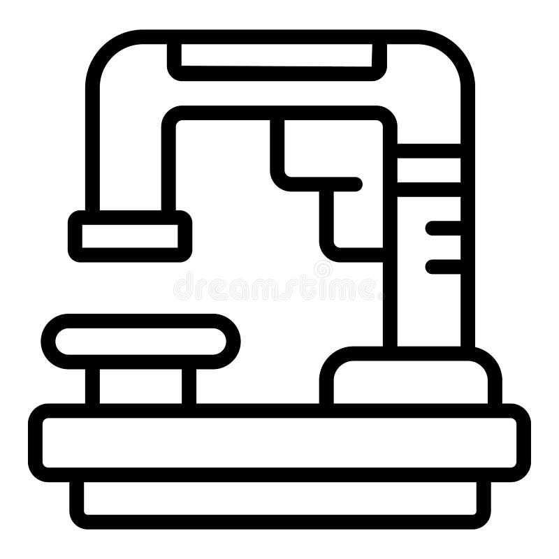 Lab Microscope Icon Outline Vector. Laboratory Research Stock ...