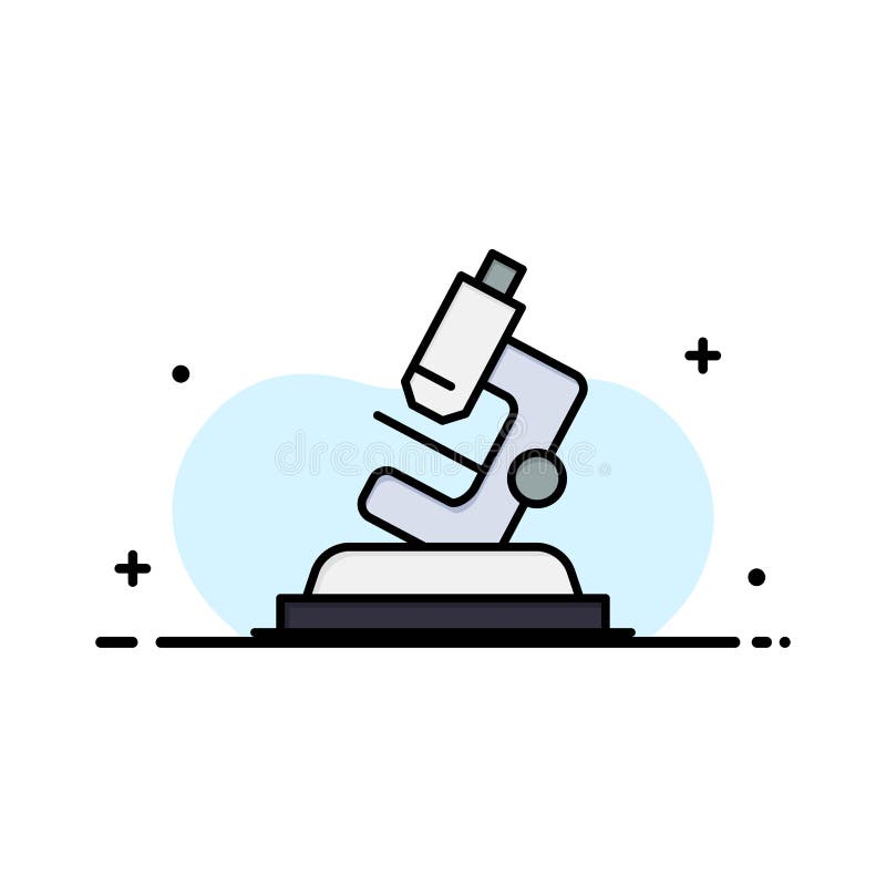Lab, Microscope, Science, Zoom Business Flat Line Filled Icon Vector ...
