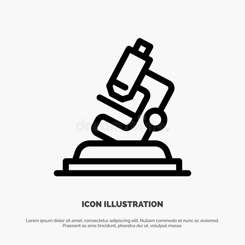 Lab, Microscope, Science, Zoom Vector Line Icon Stock Vector ...