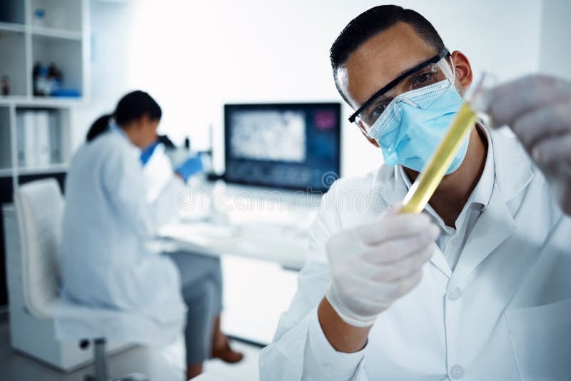 Lab, Microscope and Scientist or Working Man, Science Experiment and ...