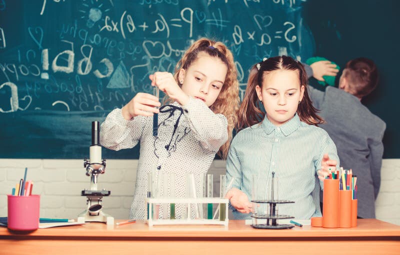 Lab Microscope. Students Doing Biology Experiments with Microscope ...