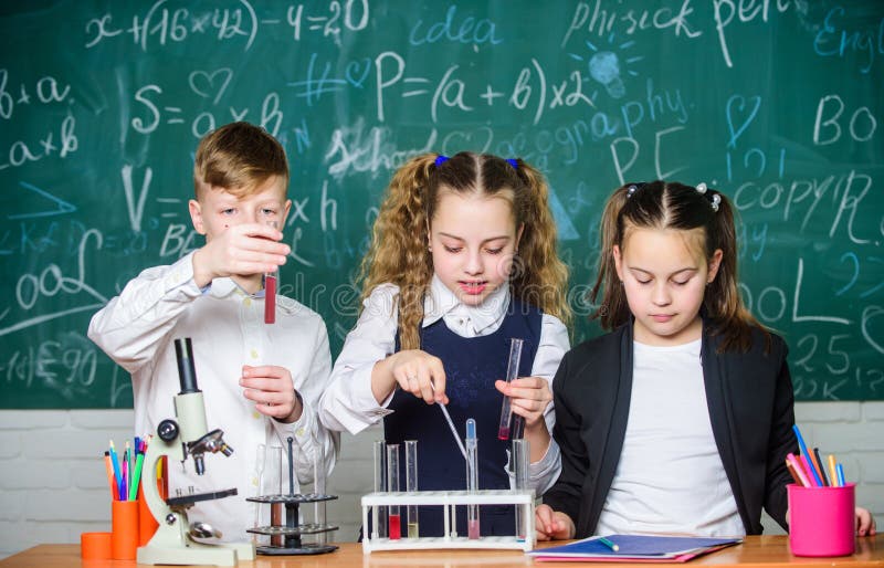 Lab Microscope. Students Doing Biology Experiments with Microscope ...