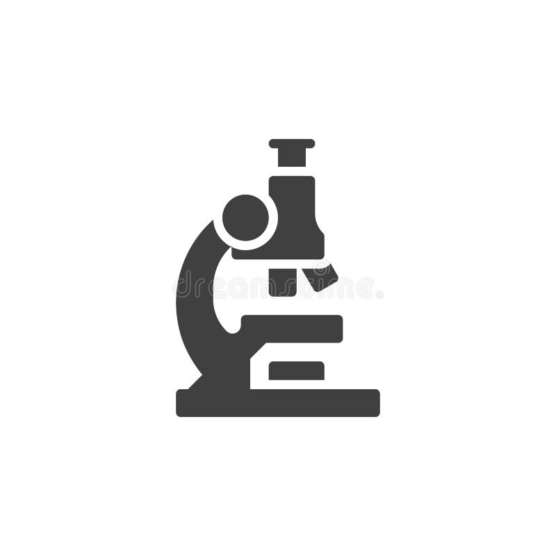 Lab microscope vector icon stock vector. Illustration of education ...