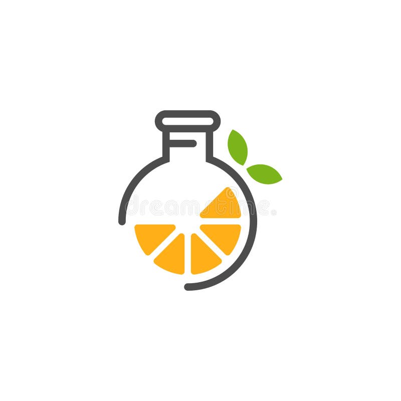 Lab with Modern Fresh Orange Logo Vector Illustration, Fresh Orange ...