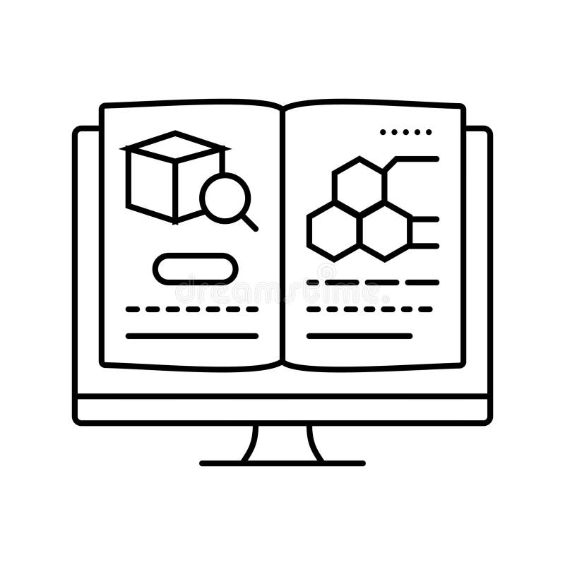 Lab Notebook Research Development Line Icon Vector Stock Illustrations ...