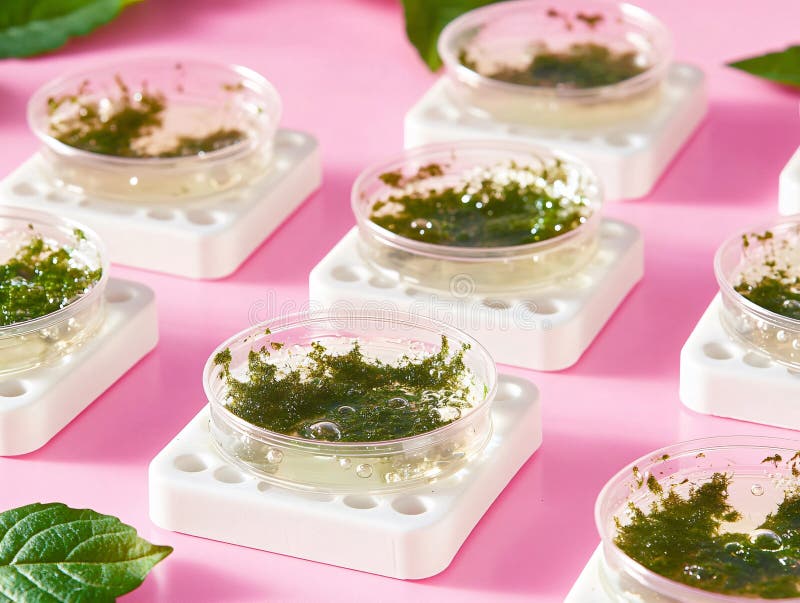 Lab Petri Dishes with Green Algae Samples, High Quality Image Stock ...