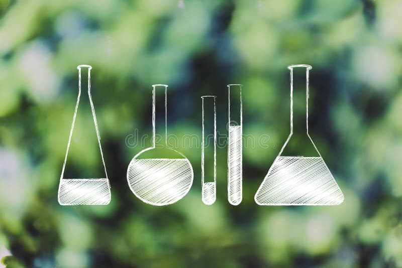 Lab Phials with Liquids, Science and Chemistry Stock Photo - Image of ...