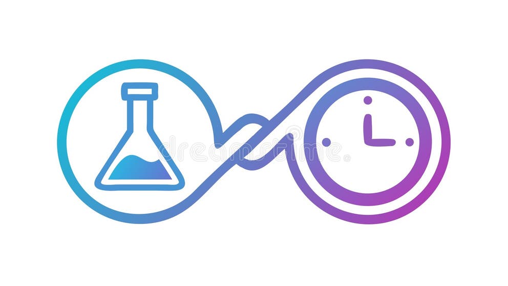 Lab Research Timeline Icon for Scientific Progress, Vector Design ...