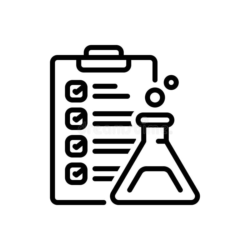 Black Line Icon for Lab Result, Lab and Medicine Stock Vector ...