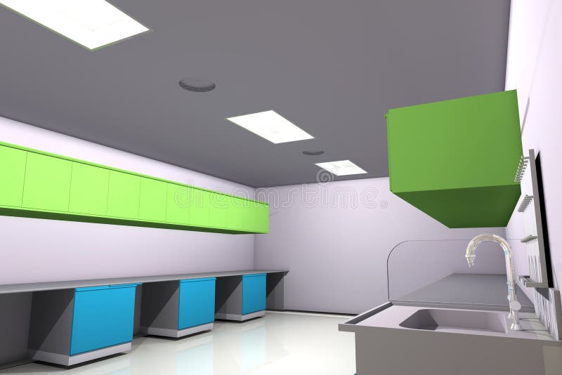Lab Room stock illustration. Illustration of industrial - 32184967