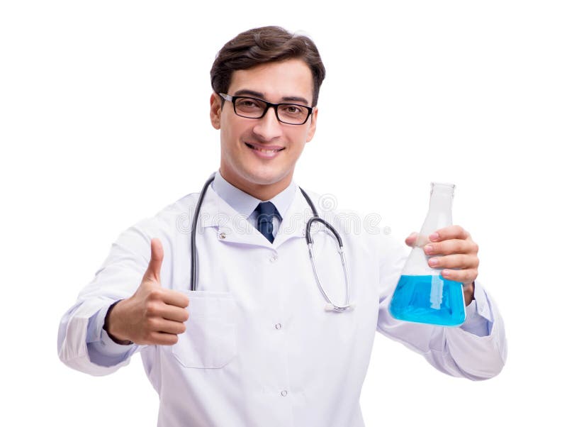 Scientist - Isolated on White Stock Image - Image of chemistry, beaker ...