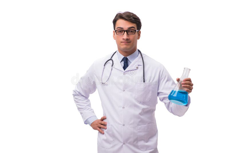 Scientist - Isolated on White Stock Image - Image of chemistry, beaker ...