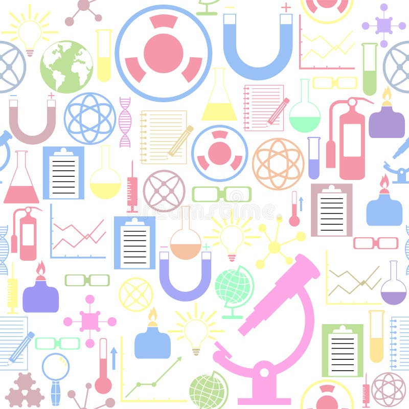 Molecule Seamless Pattern Background Icon Stock Vector - Illustration ...