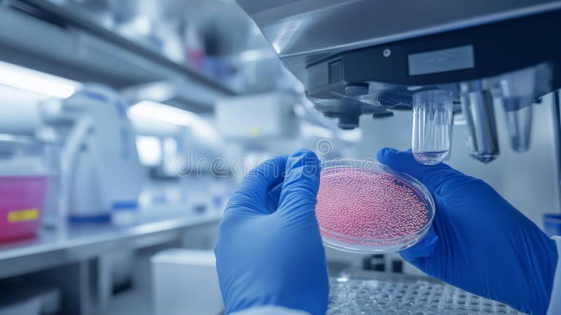 In a Lab Setting, a Microbiologist is Illustrated Performing the Spread ...