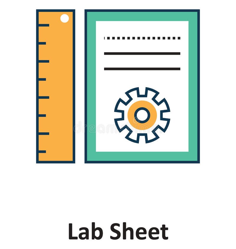 Lab Sheet Isolated and Vector Icon for Technology Stock Vector ...