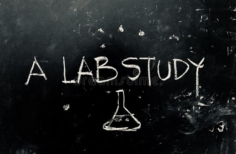 A Lab Study Handwritten on Blackboard Stock Illustration - Illustration ...