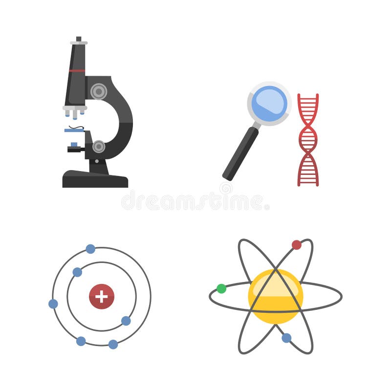 Biology Design. Science Icon. Flat Illustration, Editable Vector Stock ...