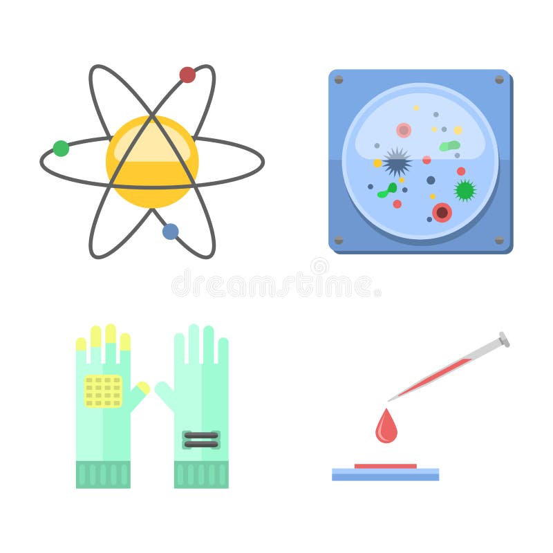 Lab Symbols Test Medical Laboratory Scientific Biology Design Molecule ...