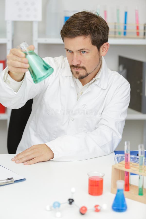 Lab Technician Checking Material Stock Image - Image of expertise ...