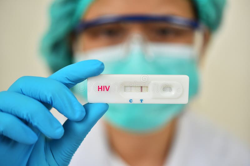 Lab Technician Holding HIV Rapid Device Test Stock Image - Image of ...