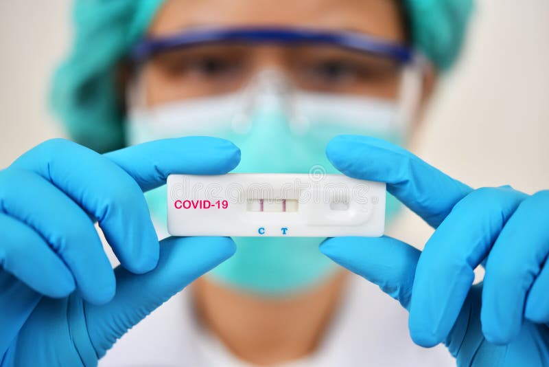 Lab Technician Holding HIV Rapid Device Test Stock Image - Image of ...