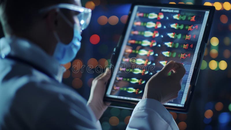 A Lab Technician Holding a Tray of DNA Samples Labeled and Ready for ...