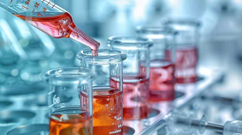 Lab Technician Performing Serum Analysis with Precision Stock ...