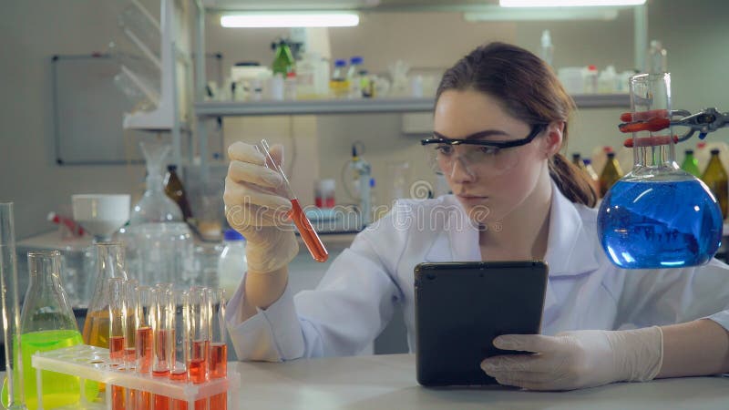 Lab Technician Performs Medical Tests Alone in Office. Stock Photo ...